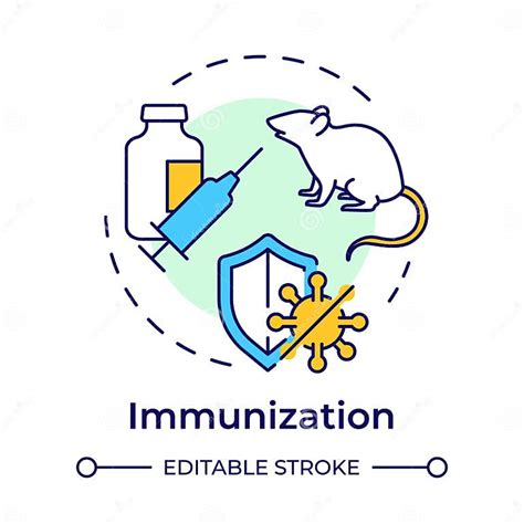 Immunization Multi Color Concept Icon Stock Illustration Illustration