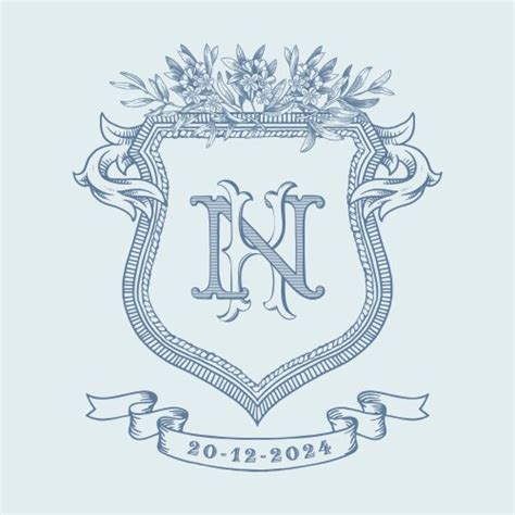 Sk Ks Initial Wedding Crest Logo Monogram Vector Image