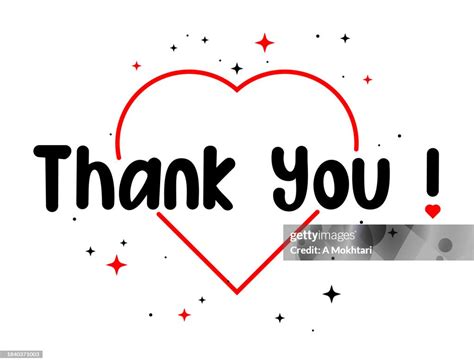 Thank You With Heart And Love High Res Vector Graphic Getty Images