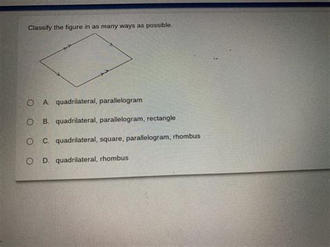 solved classify the figure in as many ways as possible o a 1