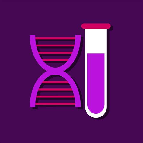 Flat Icon Design Dna And Tube In Sticker Style Vector Ai Eps Uidownload