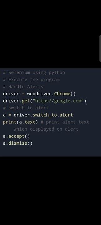 Python Selenium Handle Alerts Youtube