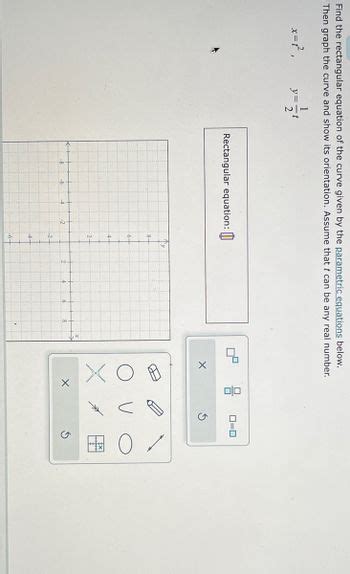 Answered Find The Rectangular Equation Of The Curve Given By The Parametric Equations Below