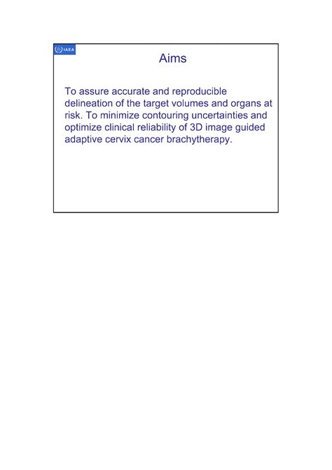 3d Brachytherapy Definition And Delineation Of The Target Volumes