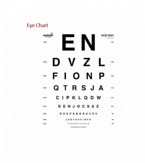 Free Printable Eye Test Chart