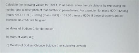 Solved Kf Lab Calculate The Following Values Fo