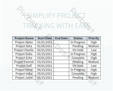 Streamline Project Monitoring For Effortless Tracking Excel Template
