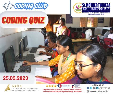 Stmother Theresa Engineering College On Linkedin Codeing Quiz Growwithsmtec Yourlifebeginshere