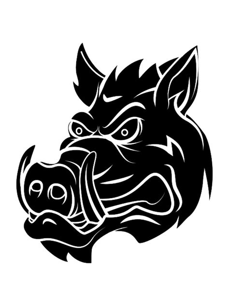 Трафареты Кабана. Скачать и распечатать трафареты Кабана.