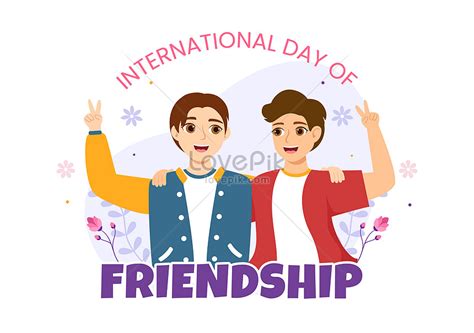 행복한 우정의 날 그림 일러스트 무료 다운로드 Lovepik