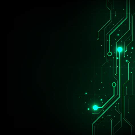 Minimalist Green Glowing Tech Line Background 681346 Vector Art At Vecteezy
