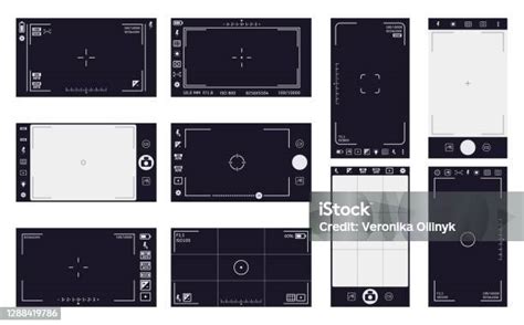 카메라 뷰파인더 프레임 캠코더 인터페이스 녹화 시간 및 비디오 품질캠 화면 카메라 디지털 인터페이스 벡터 일러스트레이션 디지털 뷰파인더에 대한 스톡 벡터 아트 및 기타
