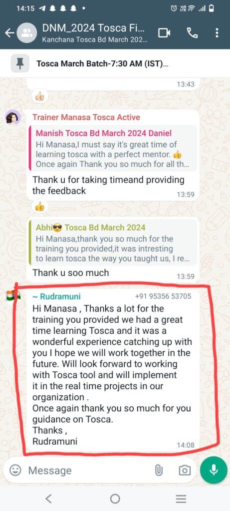 Tosca Automation Training Isha