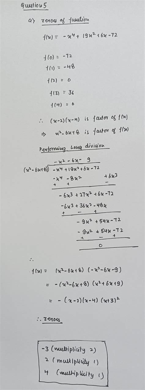 Solved 1 For The Graph Of This Polynomial Function Course Hero