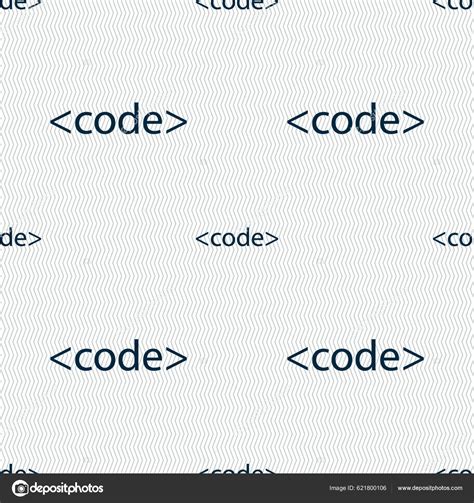 Code Sign Icon Programming Language Symbol Seamless Abstract Background