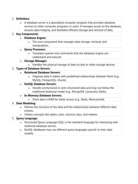 Fundamentals Od Database Server Pdf