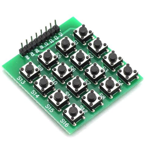 Inline Keyboard 4x4 Matrix Keyboard 16 Button Microcontroller External Expansion Keyboard Modul