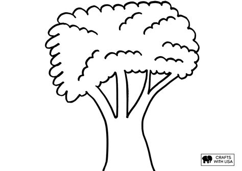 Tree Coloring Page Crafts With Lisa