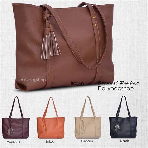 Jual Wan18oc22ᶻ ‑ Tas Tote Wanita Cantik Tas Bahu Harian Untuk Kerja Kuliah Santai Daily Sate