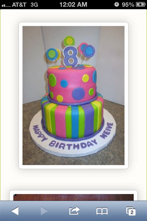 Cute Cake With Number Eight