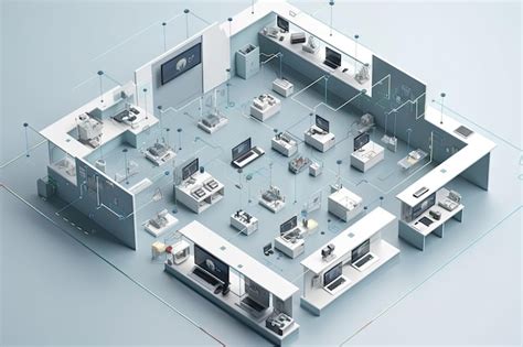 Premium Ai Image Iot Sensor Network With Multiple Devices Collecting And Sharing Data Created