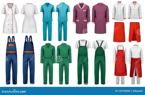 Set Of Medical Overalls Design Template Vector Illustration