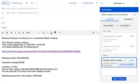 Webex Extension Zoho Mail
