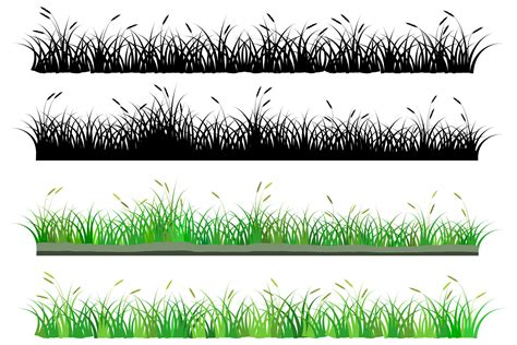 Grass Reeds Grass Set 11051765 Vector Art At Vecteezy