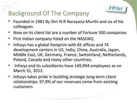 Infosys Case Study Organizational Structure Infosys PPT