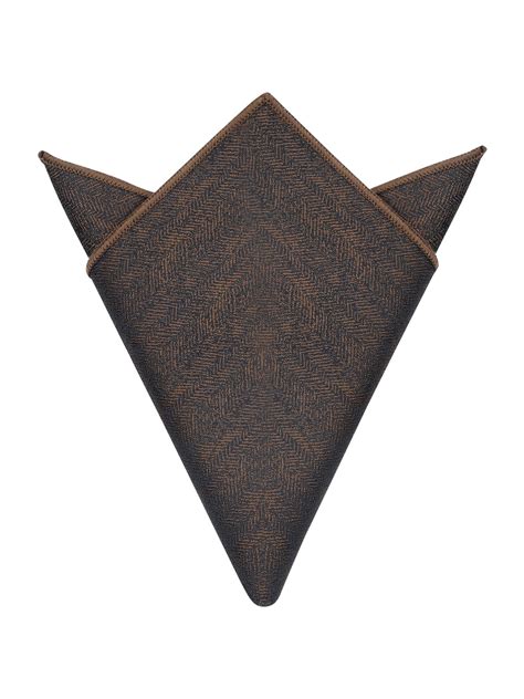 Inspire Chic Mens Herringbone Textured Pocket Squares With Trim For