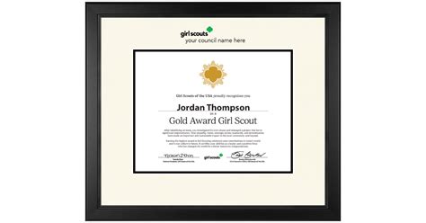 Girl Scouts Of The Usa Certificate Frames