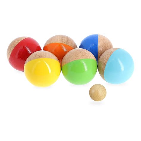 Boule-Spiel mit 6 farbigen Kugeln - Hase Weiss