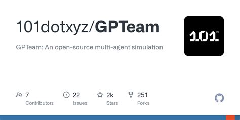Github 101dotxyzgpteam Gpteam An Open Source Multi Agent Simulation
