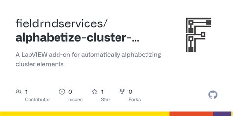 Github Fieldrndservicesalphabetize Cluster Elements A Labview Add