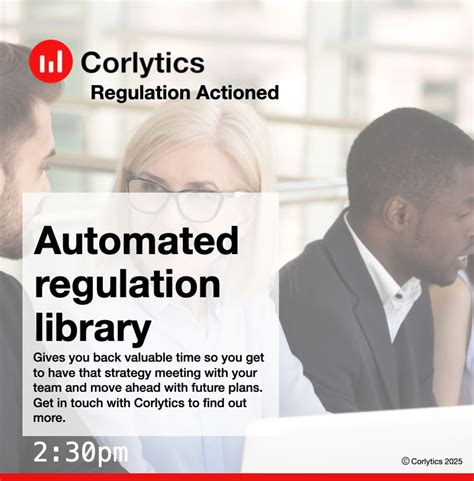 Compliance Regtech Automation Regulatory Corlytics