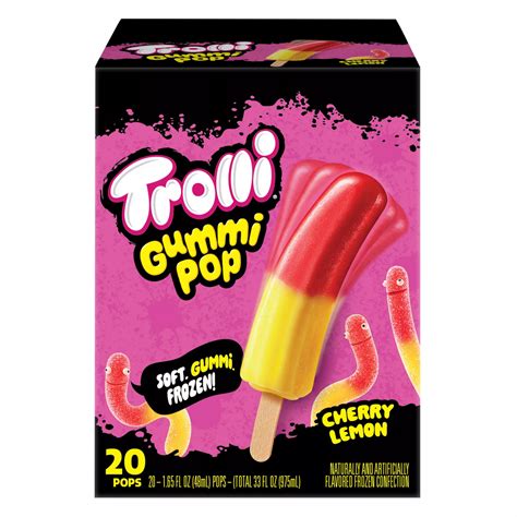 Trolli Cherry Lemon Gummi Pops Frozen Treats 20 Ct165 Oz Bjs