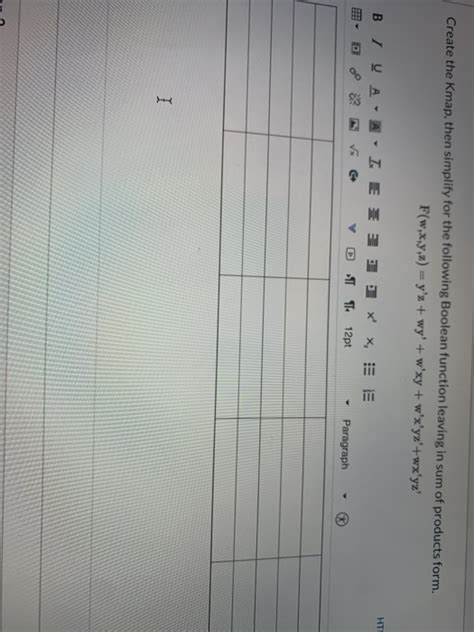 Solved Create The Kmap Then Simplify For The Following