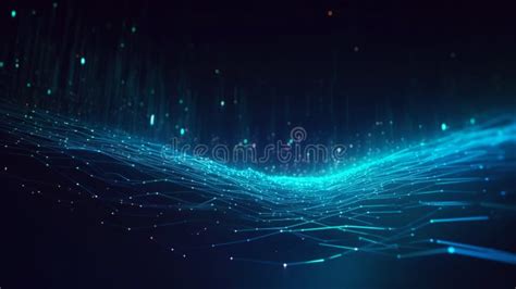 Virtual Network Of The Artificial Intelligence Learning Algorithm Stock