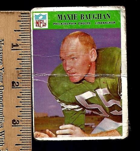 1964 Philadelphia Eagles Maxie Baughan Nfl Football Quiz Game Card Ebay
