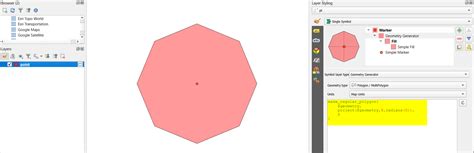 Polygon Making An Octagon Using Qgis Geometry Generator Geographic Information Systems Stack