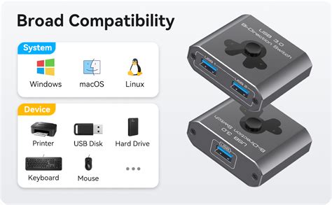 VEDINDUST USB USB Switcher In Out Gbps High Speed KVM Computers Share Devices For PCs