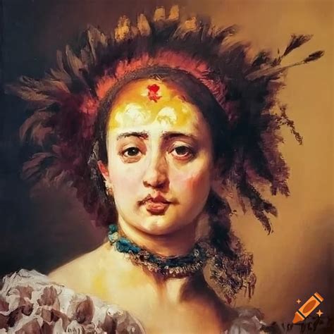 Portrait Painting Of A Woman From Papua Inspired By Jan Matejko On Craiyon