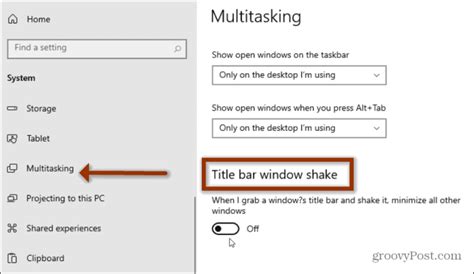 How To Disable Aero Shake On Windows 10
