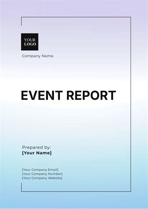 Free Event Report Templates To Edit Online And Print