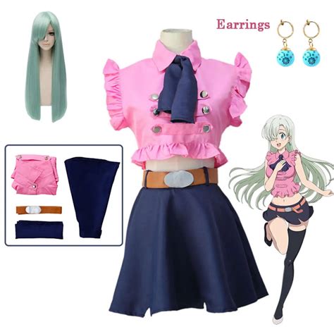 Anime The Seven Deadly Sins Elizabeth Liones Cosplay Costume Pink