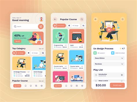 Vectorized Education E Learning Platform App Design Concept By Sazzadul Kabir On Dribbble