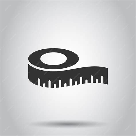 Premium Vector Measure Tape Icon In Flat Style Ruler Sign Vector