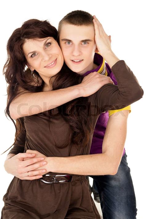 Glückliche Familie Mutter Und Sohn Stock Bild Colourbox