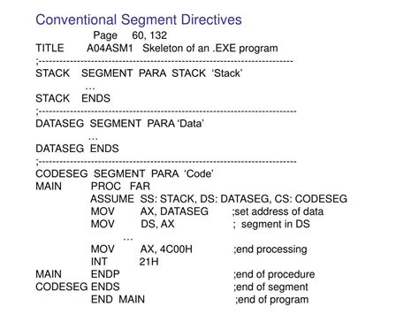 Ppt Chapter 4 Requirements For Coding In Assembly Language Powerpoint