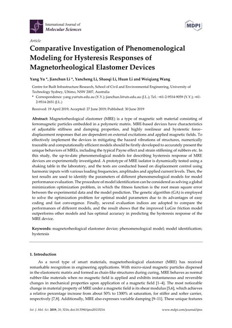 Pdf Comparative Investigation Of Phenomenological Modeling For